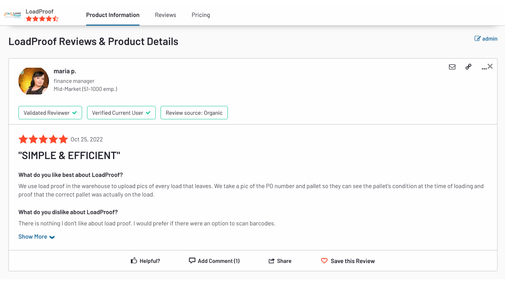 LoadProof Testimonial - Pagan Maria, Fusion Transport | LoadProof
